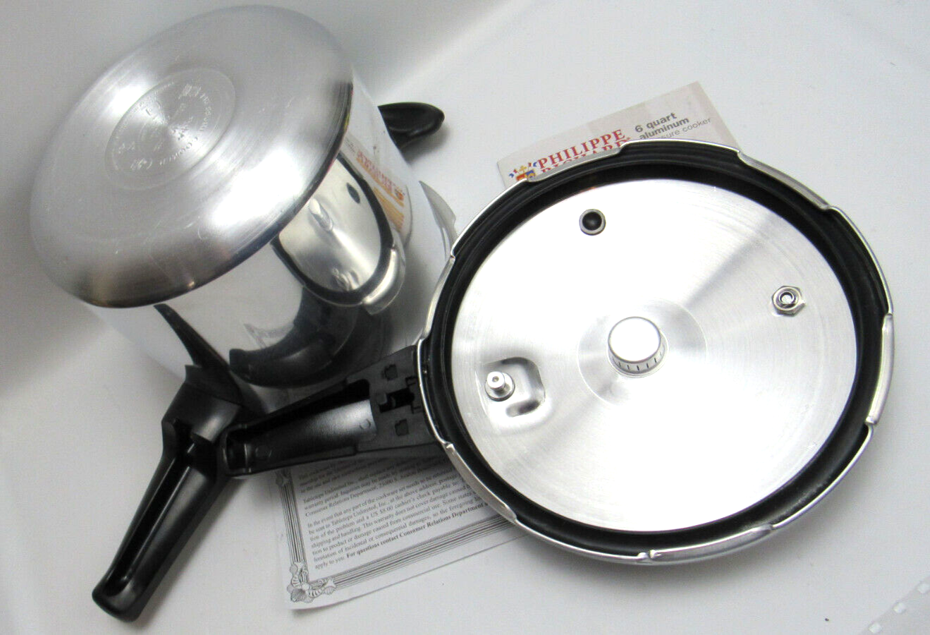 PHILIPPE RICHARD 6 quart ALUMINUM PRESSURE COOKER NEW no Box | eBay