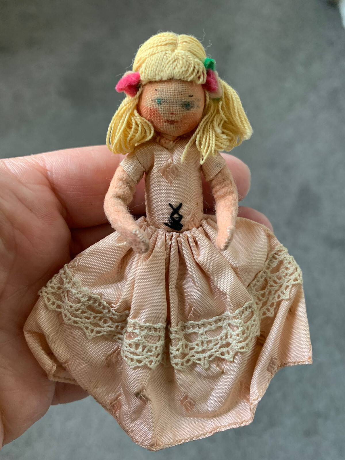 Vintage BAPS People Doll House Doll- England Miniature- Beautiful Girl ...