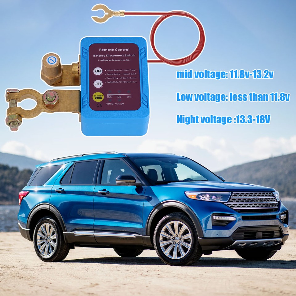 12V 240A Car Remote Battery Disconnect Switch Automatic Power Shut Off ...