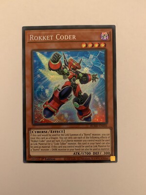 YUGIOH BLMR-EN006 Rokket Coder Secret Rare 1st Edition NM | eBay Australia
