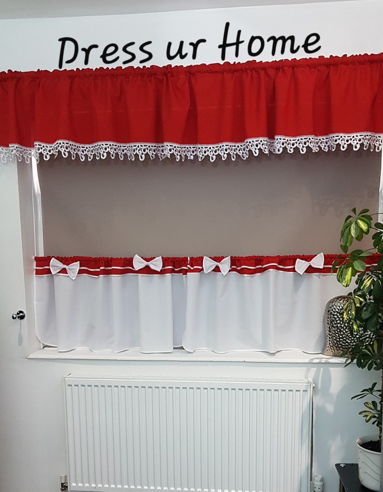 Kitchen set net curtain cafe net curtain various colours modern design ...