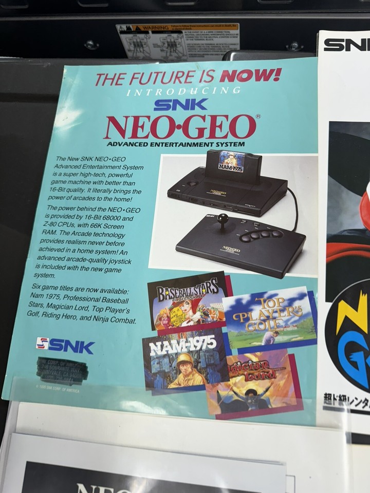 Collectors Dream SNK Neo Geo Aes Max 330 Mega Pro Gear Spec Boxed ...