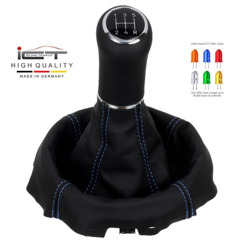 ICT gear shift knob gaiter boot LED for Mazda RX 8 Leather stitch blue ...