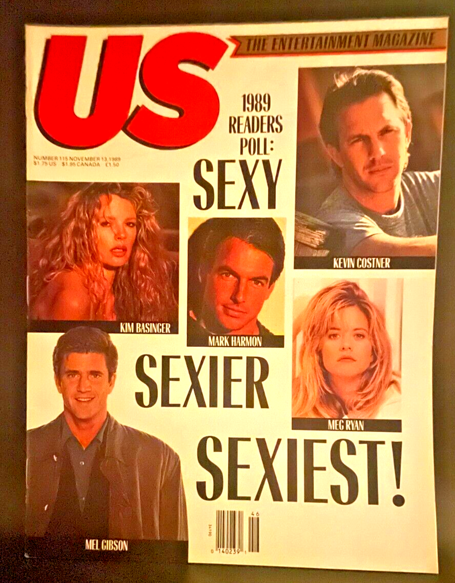 US MAGAZINE; COVER-1989 READERS POLL"SEXY TO SEXIEST" Issue #46, OS-11 ...