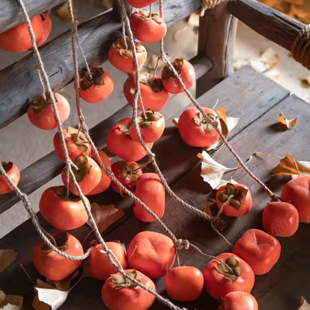 Props Artificial Persimmon String Simulation Fruits Party Supplies Wall ...