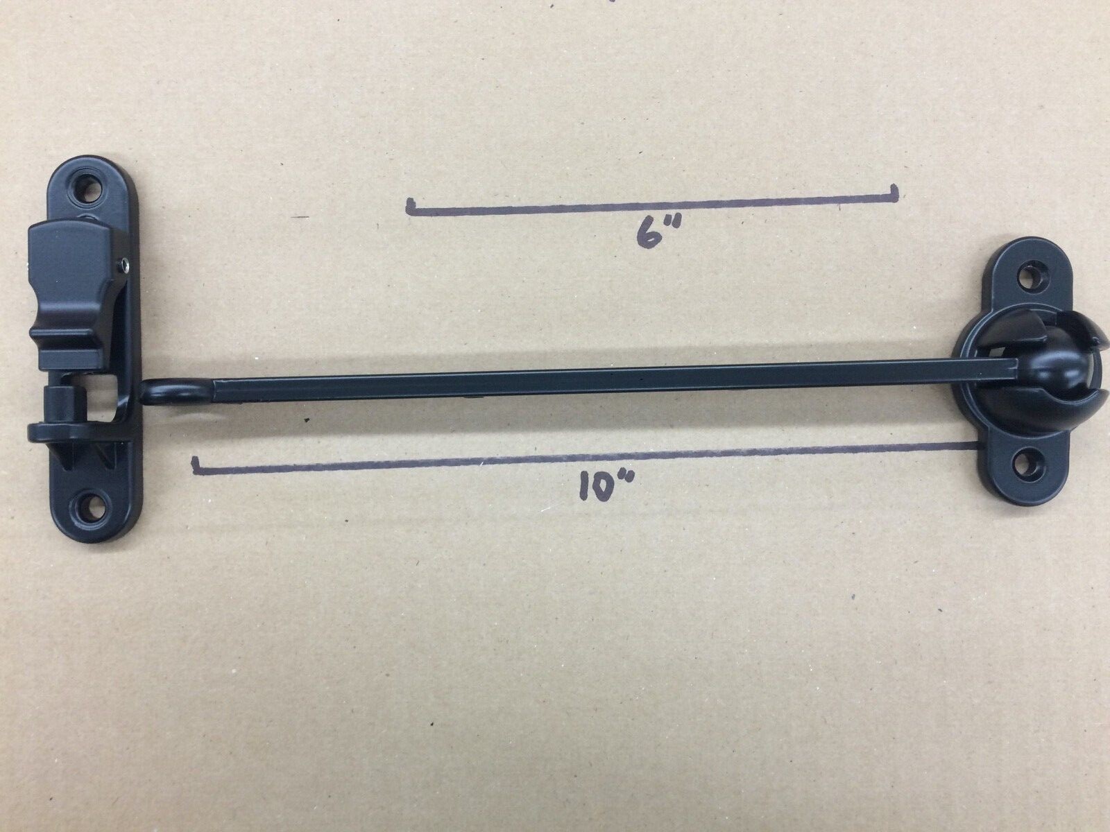 Black Aluminum Ball Socket Door Hold Latch Catch Trailer RV 4", 6", or ...