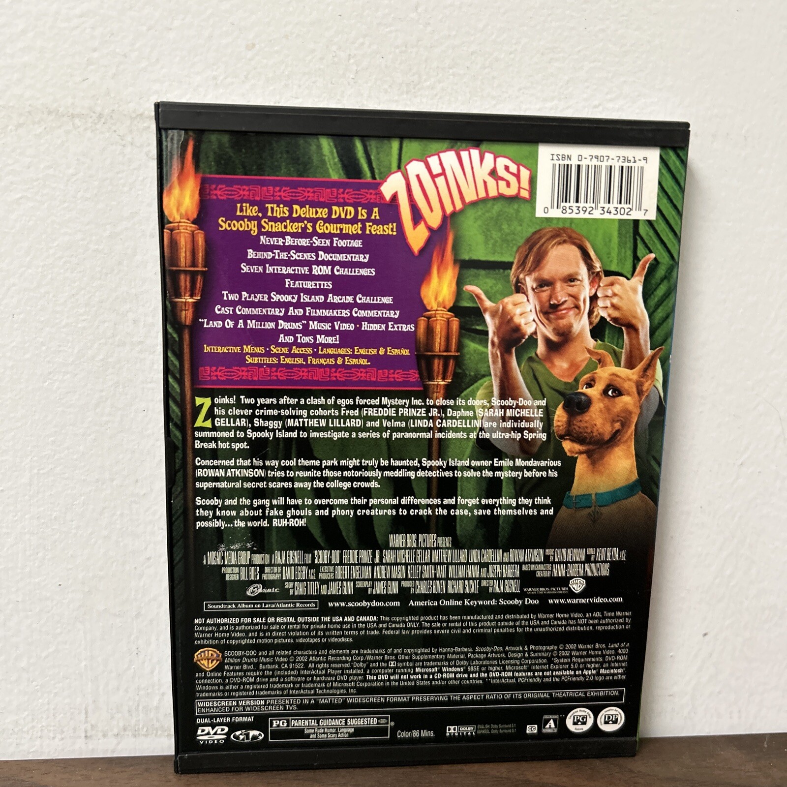 Scooby-Doo - The Movie (DVD, 2002, Widescreen) 85392343027 | eBay