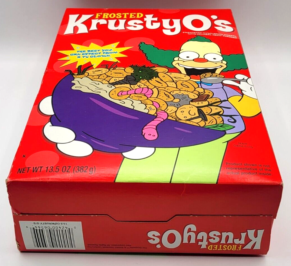 FROSTY KRUSTY O'S CEREAL SIMPSONS MOVIE TV FILM CLOWN SEALED KWIK-MART ...
