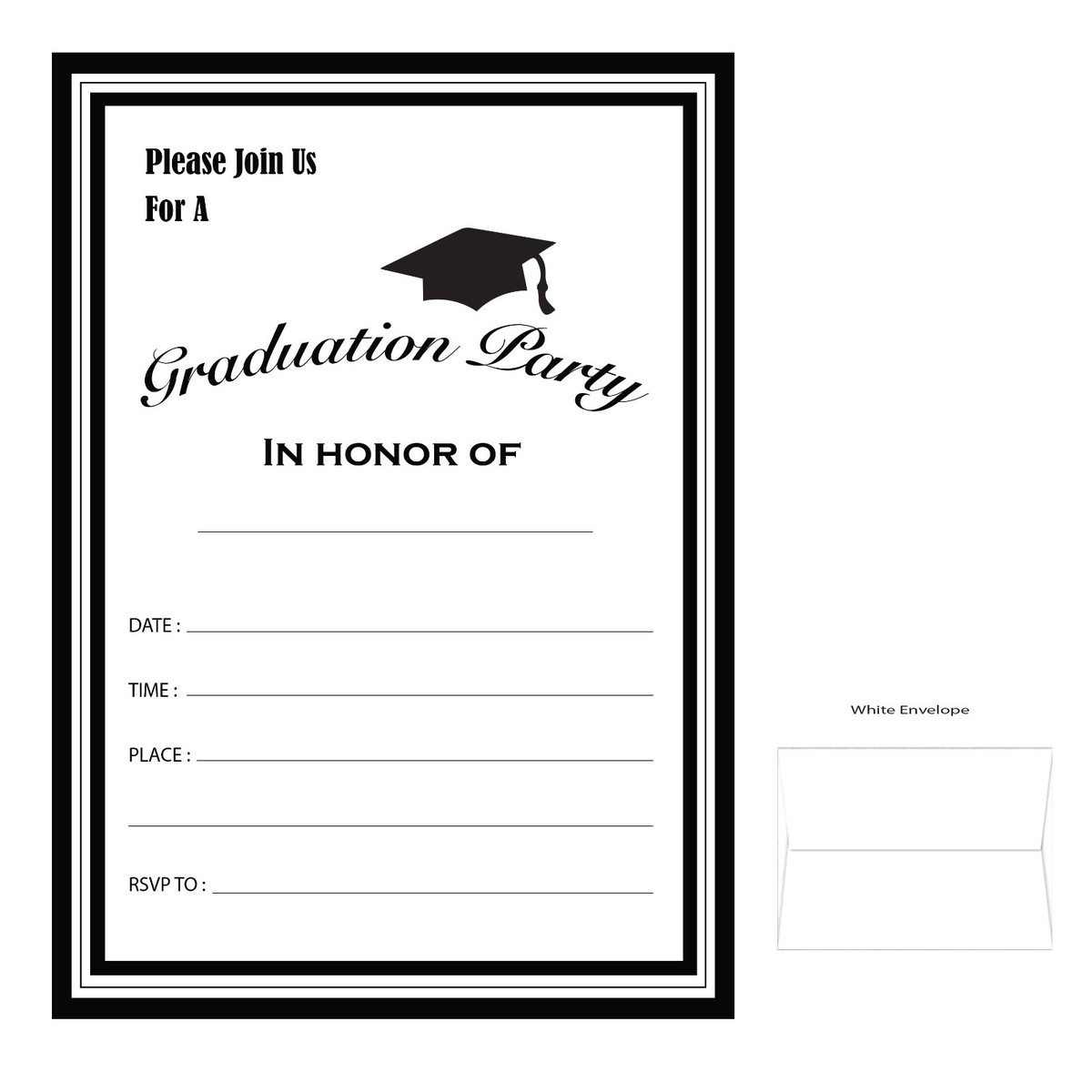 Blank Graduation Invitations
