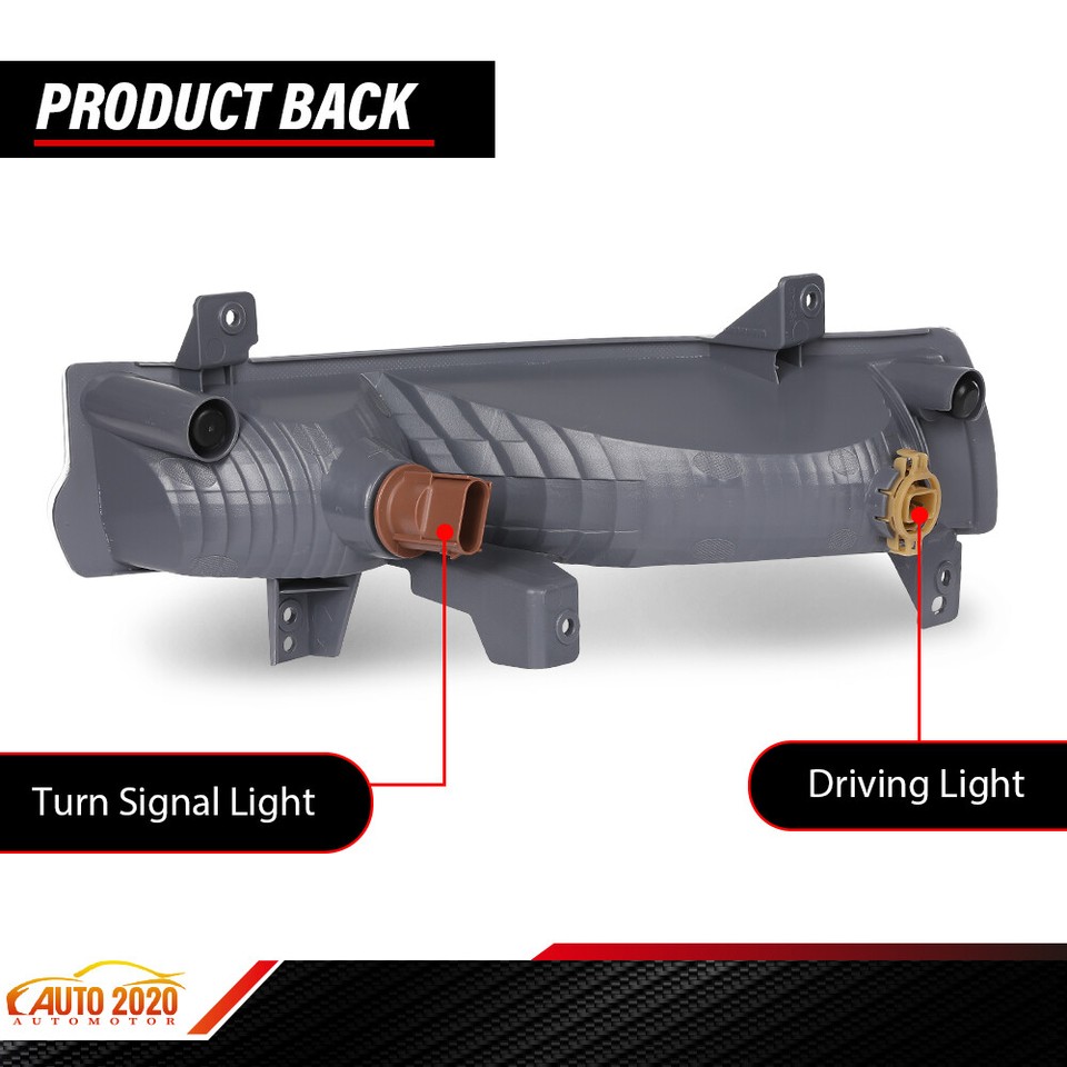 Fits 2018-21 Jeep Compass Pair Front Bumper Fog lamps Parking Lights ...