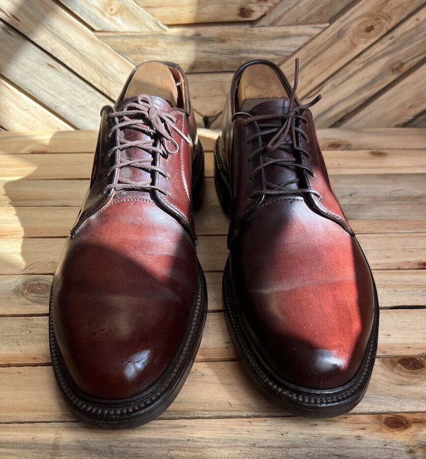 Kiton Whiskey Cordovan Plain Toe blucher 靴 - 靴 Kiton Whiskey Cordovan Plain Toe blucher 靴 - 靴