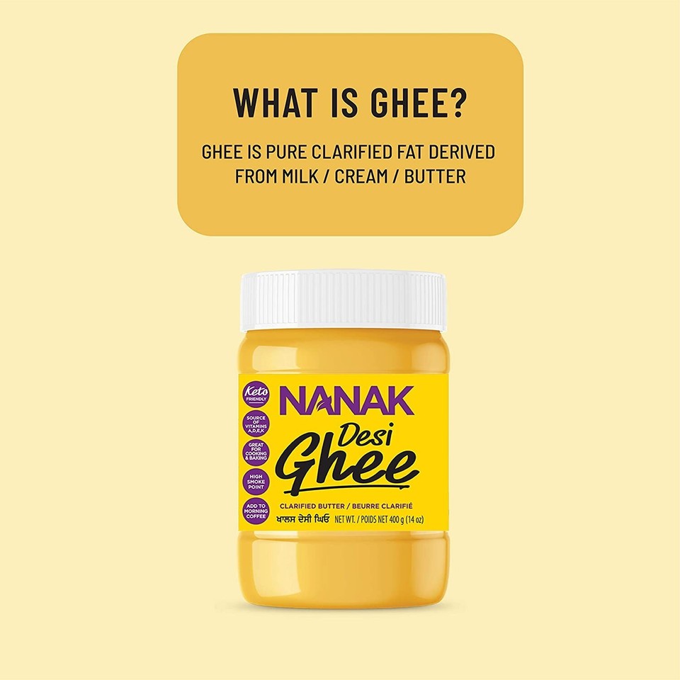 Nanak Pure Desi Ghee Clarified Butter 56 Ounce Jar - 3.5 lbs | eBay
