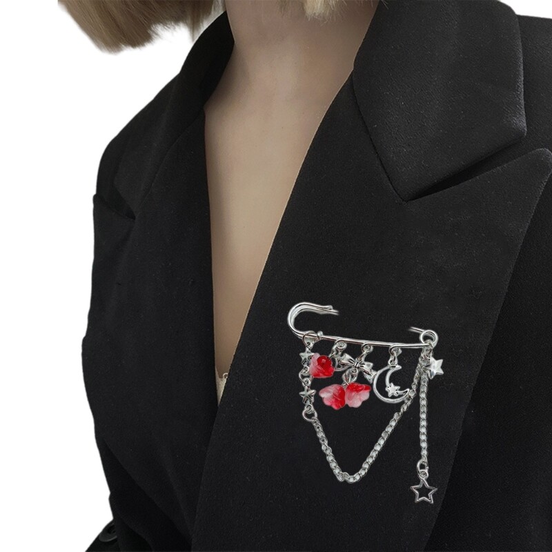 Durable Alloy Brooch Children Pin Stylish Alloy Lapel Pin Chain Brooch ...