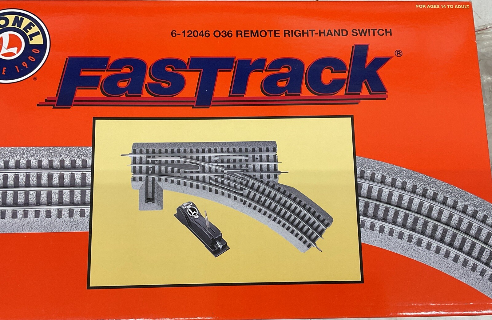 Lionel Fastrack O36 Remote Right-Hand Switch 6-12046, New in Original ...