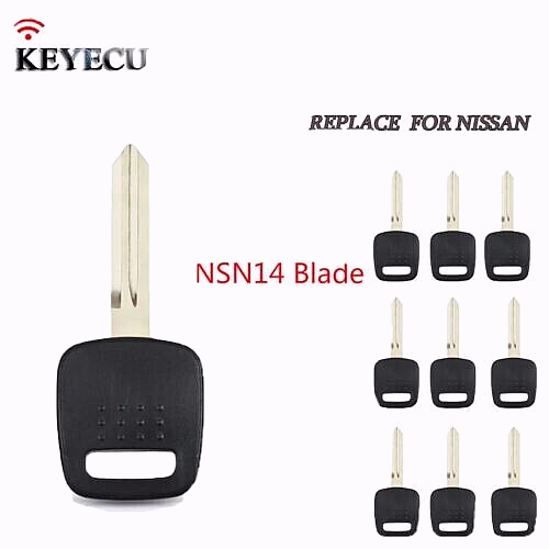 10For Nissan A33 Transponder Key Shell Fob Uncut Blank NSN14 Blade Car ...