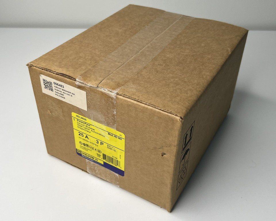 Schneider Electric Square D HDL36025 Circuit Breaker HD 36025 25A 3P ...
