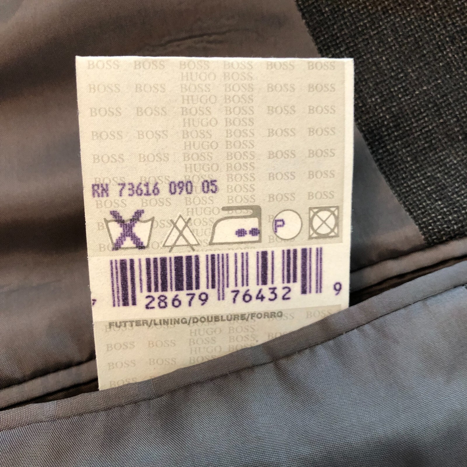 Hugo Boss Men Gray Charcoal Blazer Suit Jacket siz 48R Virgin Wool ...