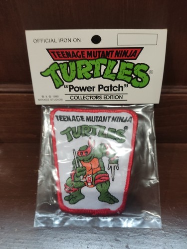 Vintage 1989 Teenage Mutant Ninja Turtles Raphael Power Patch Iron/Sew ...