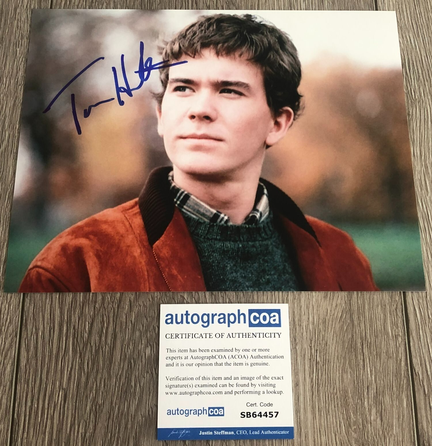 TIMOTHY HUTTON SIGNED ORDINARY PEOPLE 8x10 PHOTO A LEVERAGE w/PROOF ...