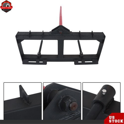 Tractor Loader Quick Tach 3000lb Heavy Duty Attach 49" Hay Bale Spear ...