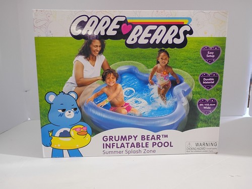 Care Bears Grumpy Bear Inflatable Kids Swimming Pool 5' Wide Splash ...