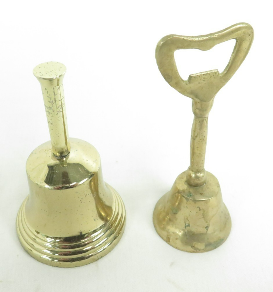 Vintage Brass Bells Bundle Victorian Lady Shape Bells Plain 11-Piece ...