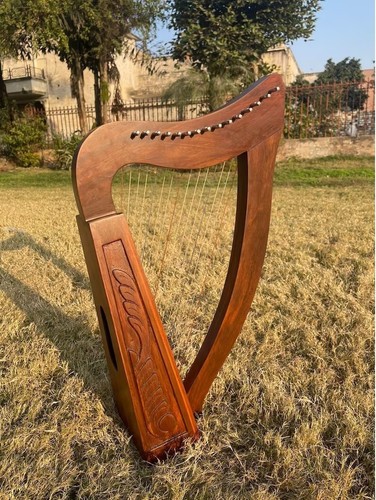 Irish Harp 15 Strings Sheesham Wood Celtic Lever Harp Folk Harp+ Free ...