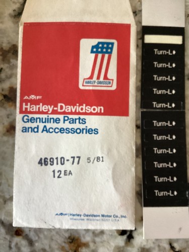 Harley Davidson TURN-L Label Sticker 46910-77 | eBay