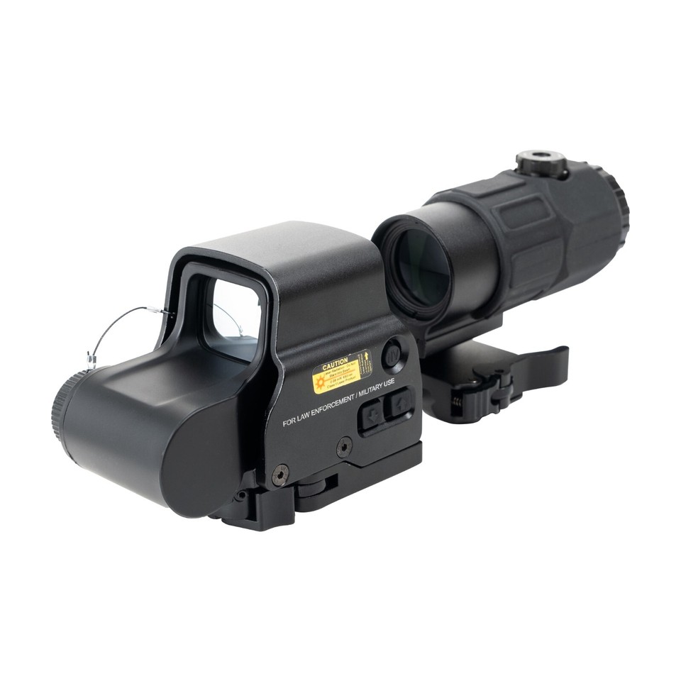 558+G45 Holographic Sight w/ 5x Magnifier Red Green Dot Holo Clone Full ...