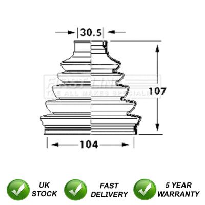 CV Joint Boot Set Front Rear Outer SJR Fits Nissan Pathfinder 2.5 dCi ...