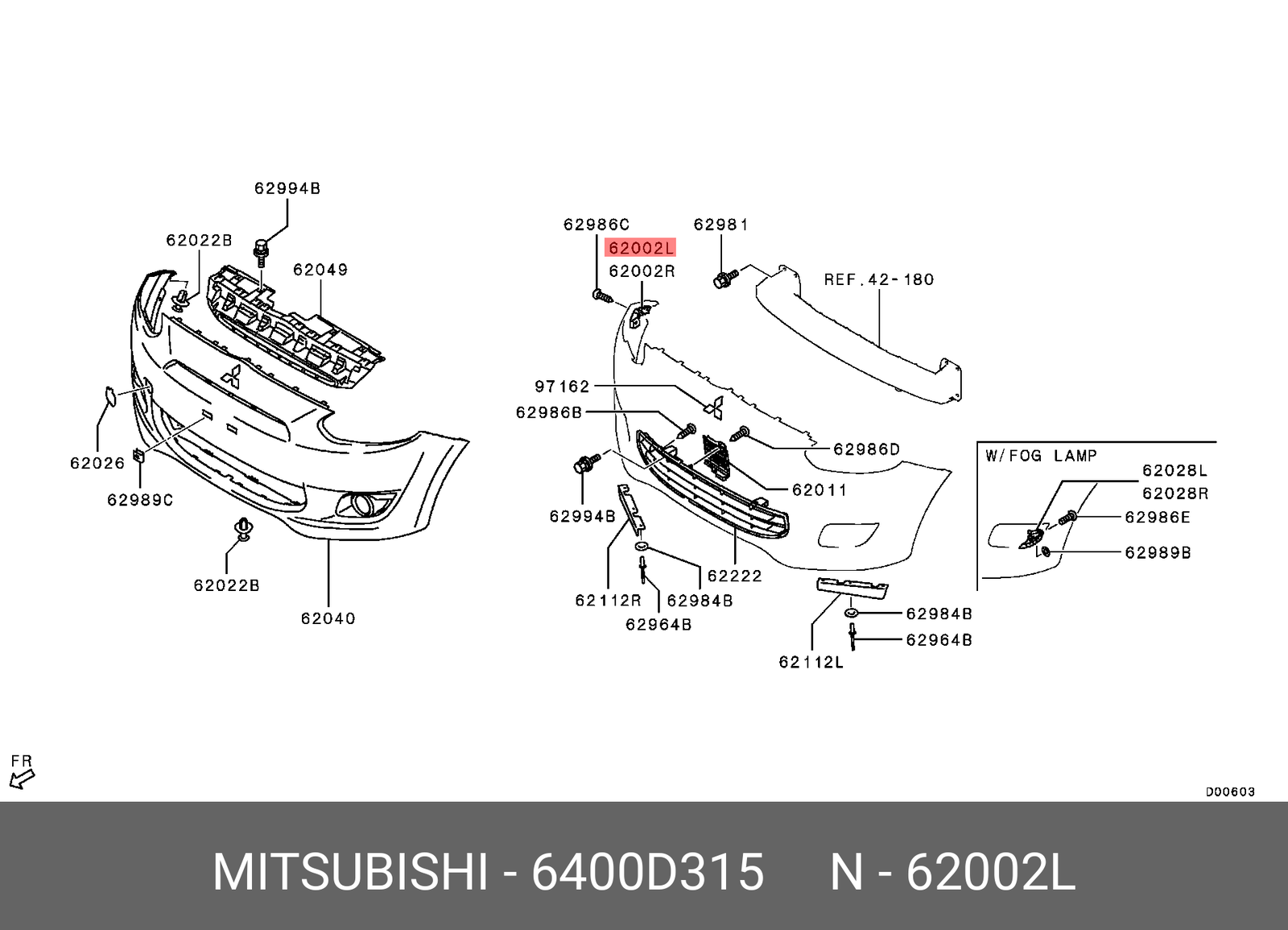 Genuine+OE+Bracket+Plastic+6400D315+For+Mitsubishi+6400-D315 online ...
