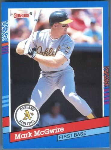 1991 Donruss Oakland Athletics Mark McGwire #105a | eBay