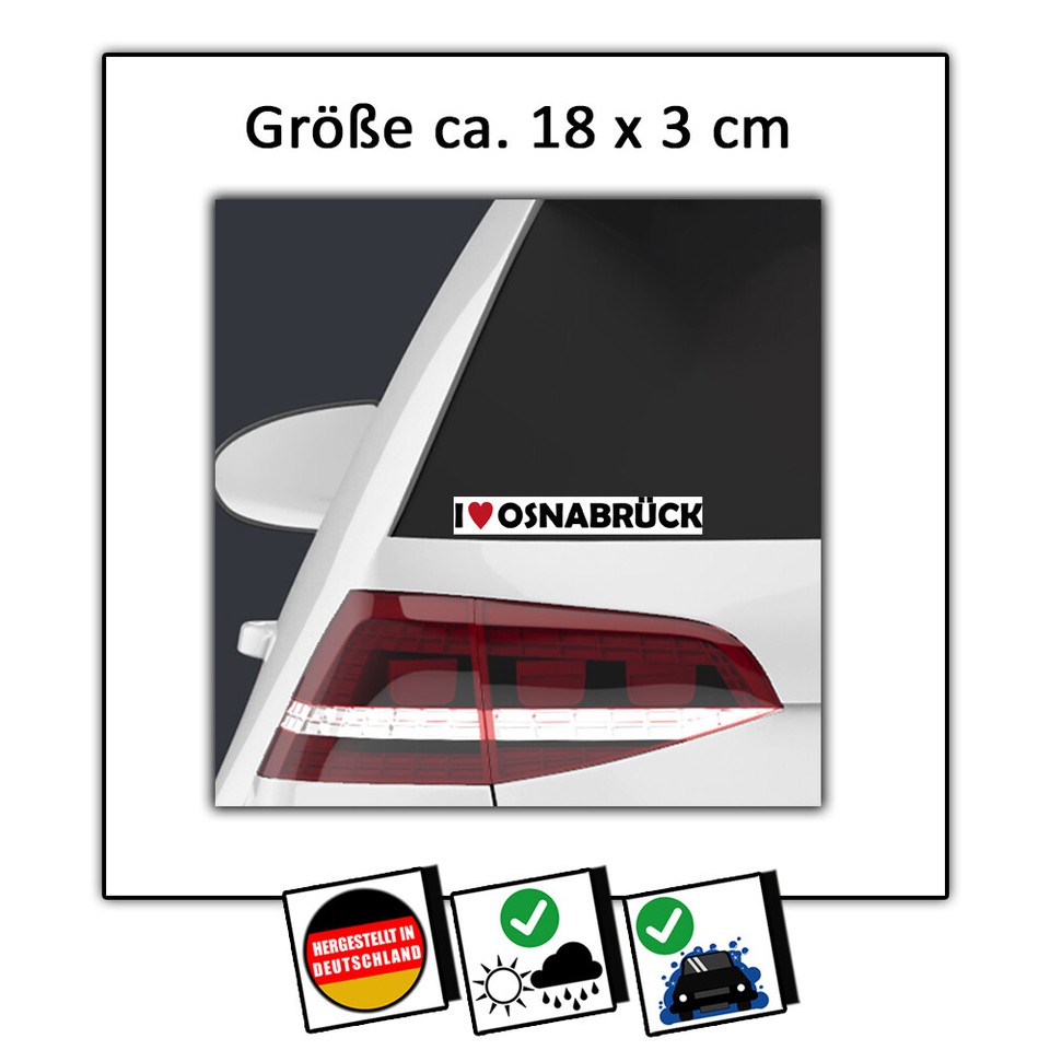 I Love Osnabrück Aufkleber Sticker Städte Liebe Deutschland ca.18x3 cm ...