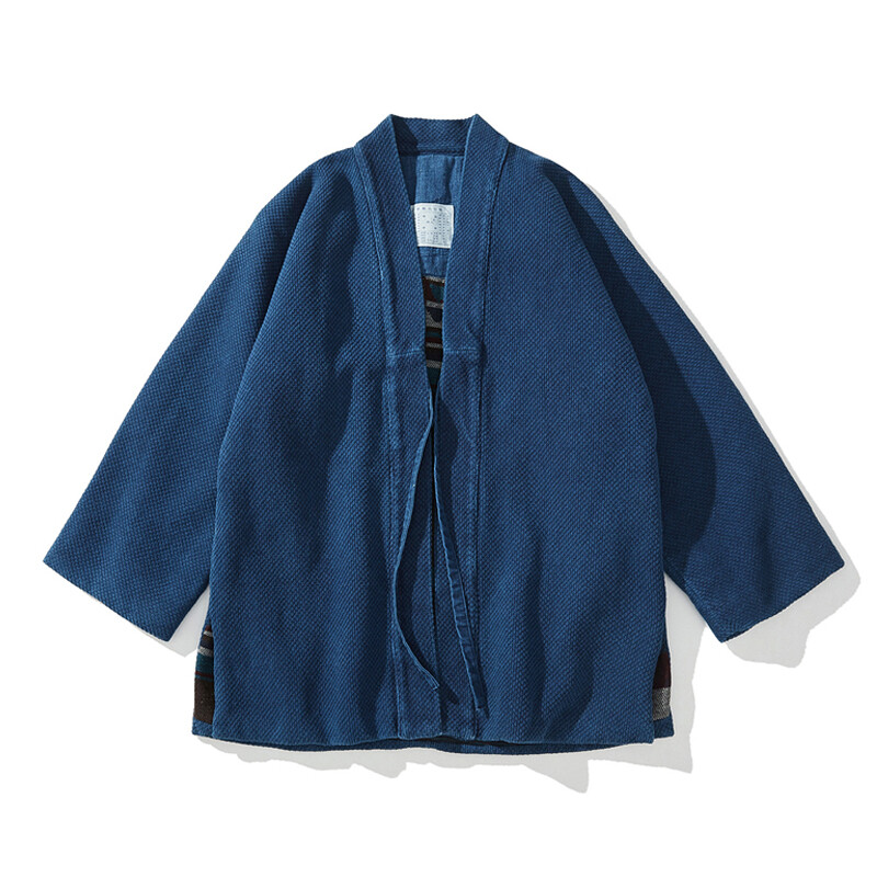 Japanese Vintage Kendo Sashiko Men Indigo Jackets Thick Cotton Robe ...