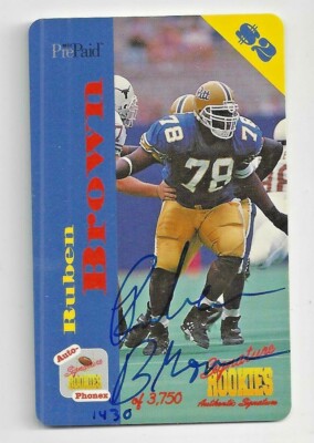 Ruben Brown 1995 Signature Rookies Prime Auto Card # 1430 | eBay