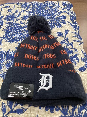 YOUTH MLB NEW ERA DETROIT TIGERS Beanie NAVY/ORANGE NWT | eBay