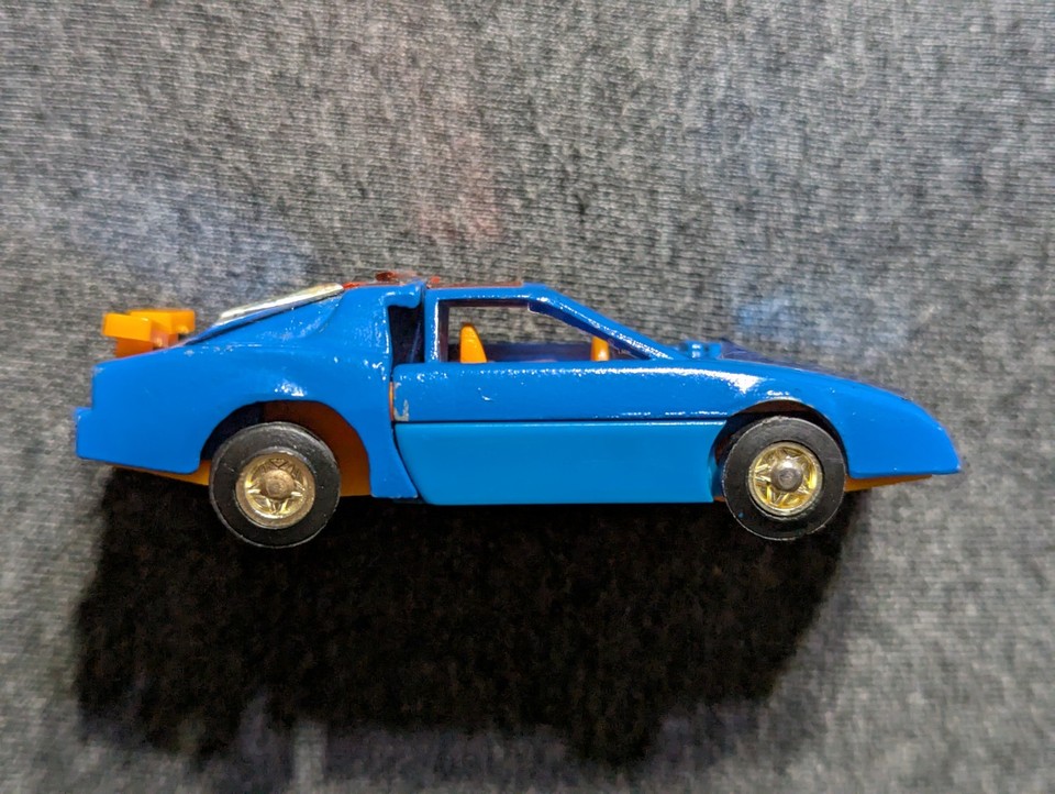 Vintage VILLAGE TOYS Mini CONVERT-A-BOTS Transformers FIREBIRD Blue Car ...