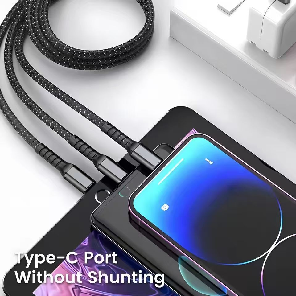 3in1 Fast Charging Cable Cell Phone Charger Cord For iPhone Micro USB ...