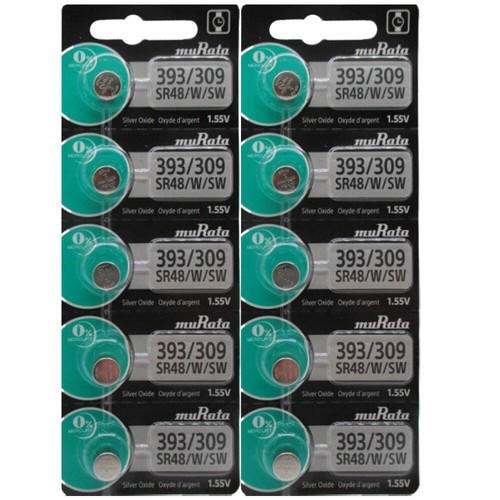 Murata 393/309 Battery Replacement Watch Battery Equivalent x 10 ...