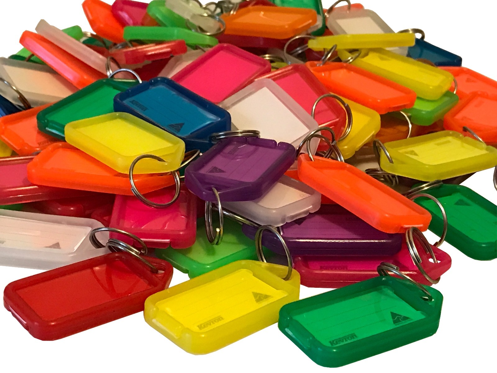 KEVRON Plastic Key Click Tags Labels Assorted Colours Fobs Card ID ...