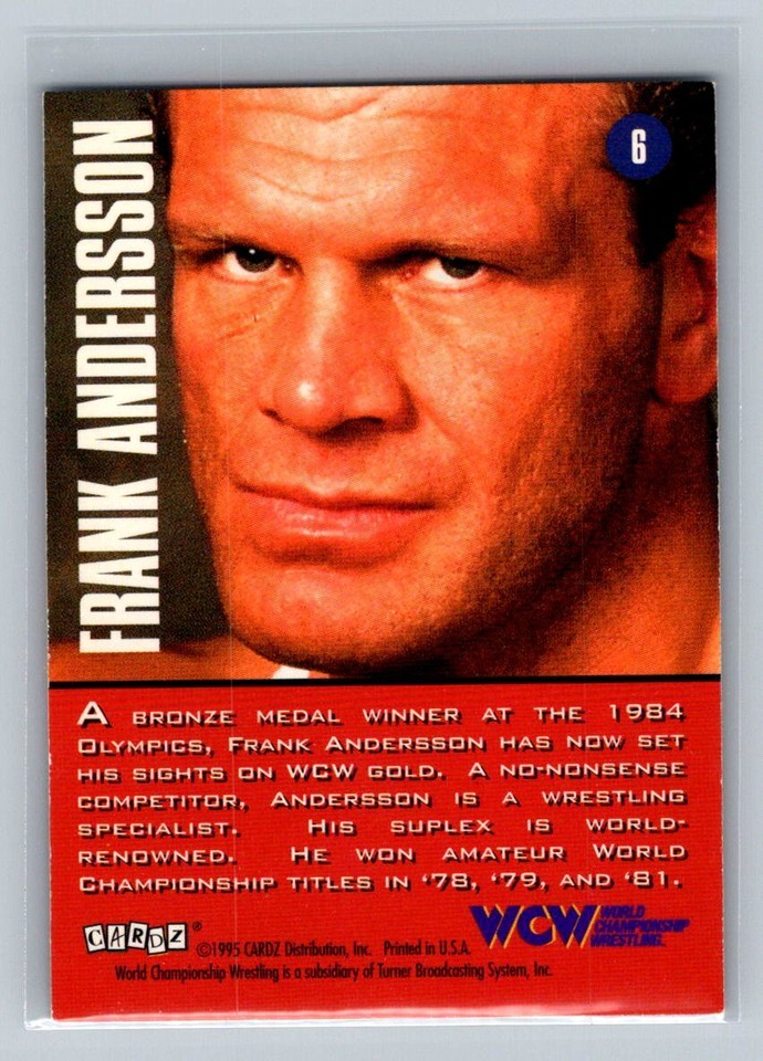 Frank Andersson #6 1995 Cardz WCW Main Event RC | eBay