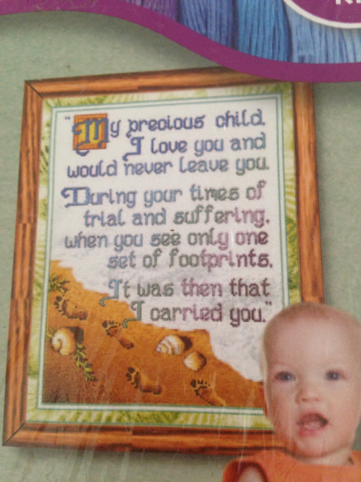 JANLYNN READY, SET STITCH COUNTED CROSS STITCH KIT "FOOTPRINTS" 12" X ...