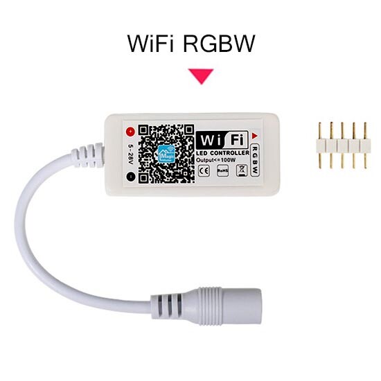 Mini DC12V RGBW/RGB WiFi/ bluetooth LED Controller IR 24Key Remote For ...
