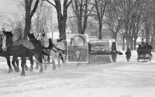 Horse Drawn Snow Roller Milo Maine ME Reprint Postcard | eBay