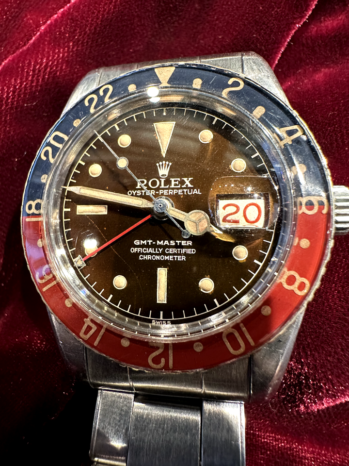 Rare Orig 1959 Rolex Ref 6542 Steel GMT Master Watch Tropical Dial ...