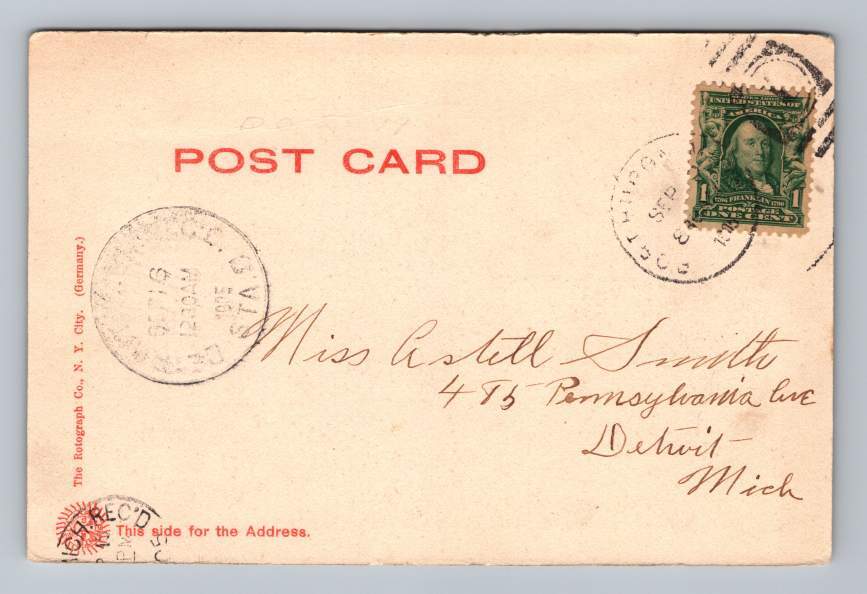 Pine Grove Park PORT HURON Michigan Antique Rotograph Collotype ...