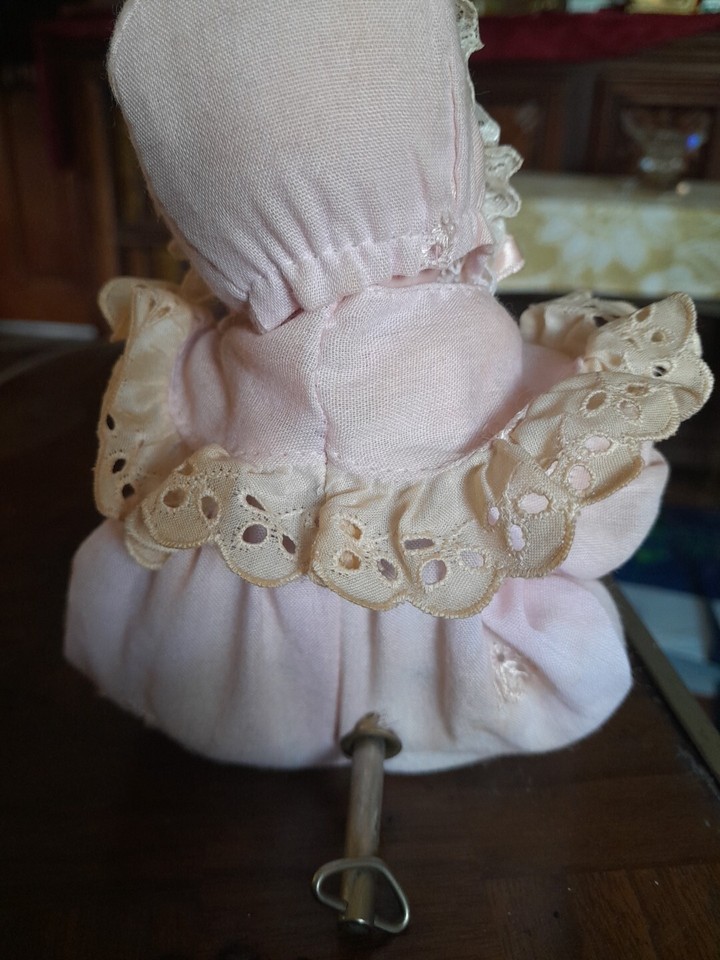 Wind Up Baby doll Head & Arms move with music plays rock-a-bye baby 9 ...