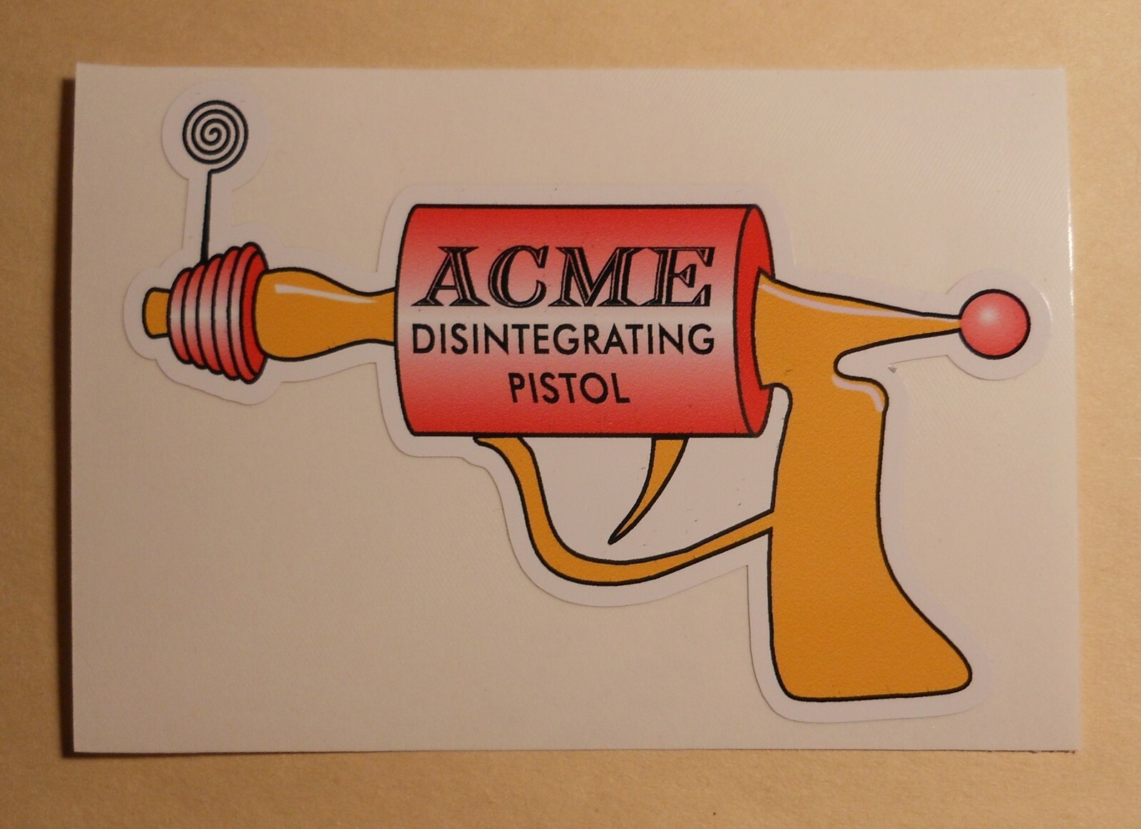 Acme Disintegrating Pistol Looney Tunes Wile Coyote Stick On Decal | eBay