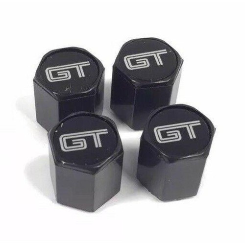 GT LOGO BLACK ALLOY TYRE VALVE CAPS SET OF 4 | eBay