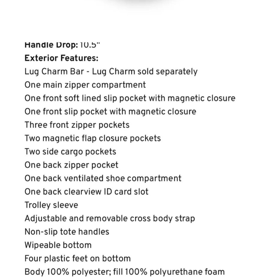 LUG Mini Puddle Jumper Midnight Black~ Bag Quilted Travel, Organize ...